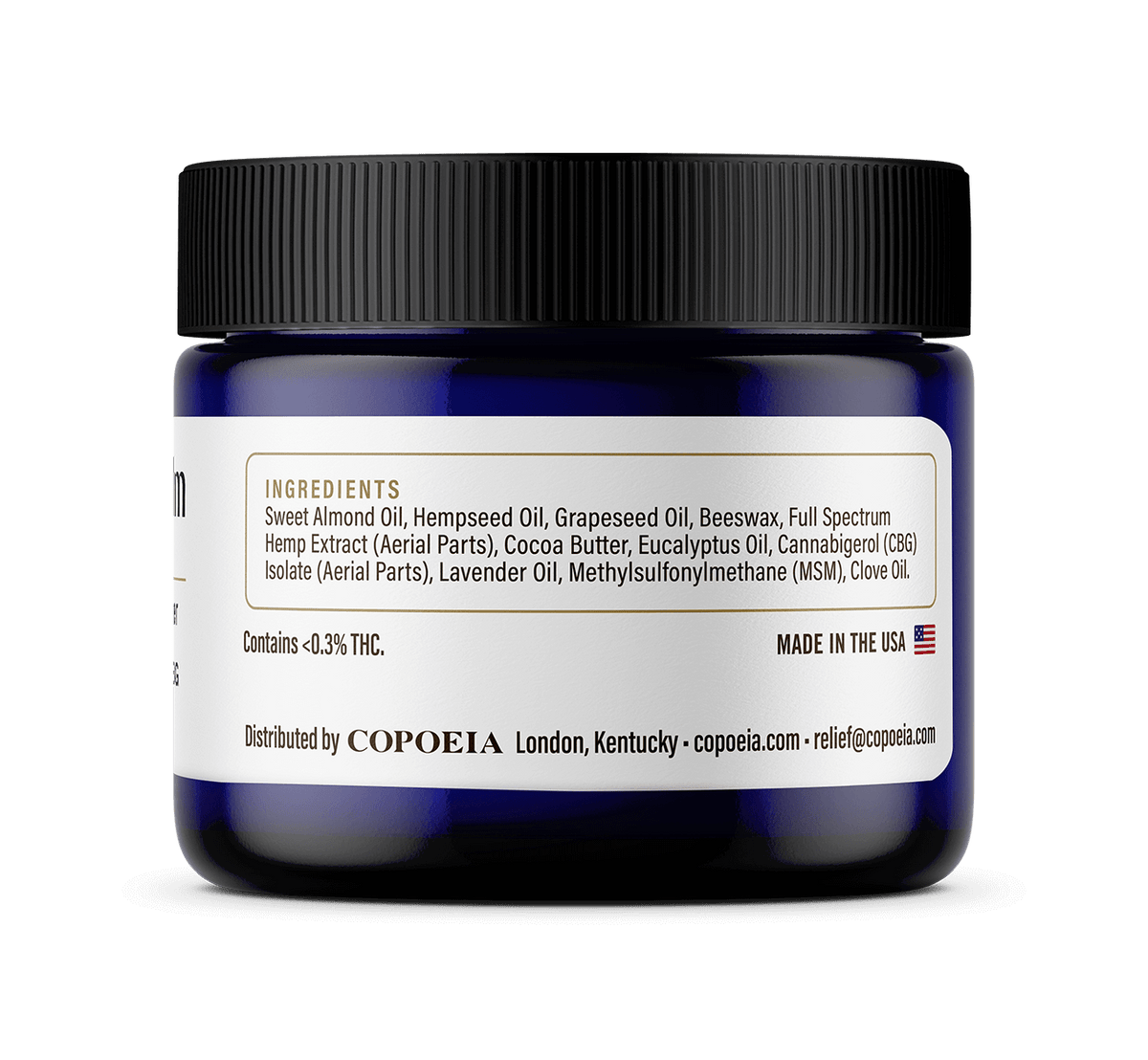 CBD Topical Salve Enriched with Botanicals - Comfort Balm | Copoeia